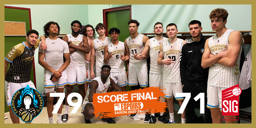 Les Espoirs gagnent contre le leader, la SIG Strasbourg | Champagne Basket